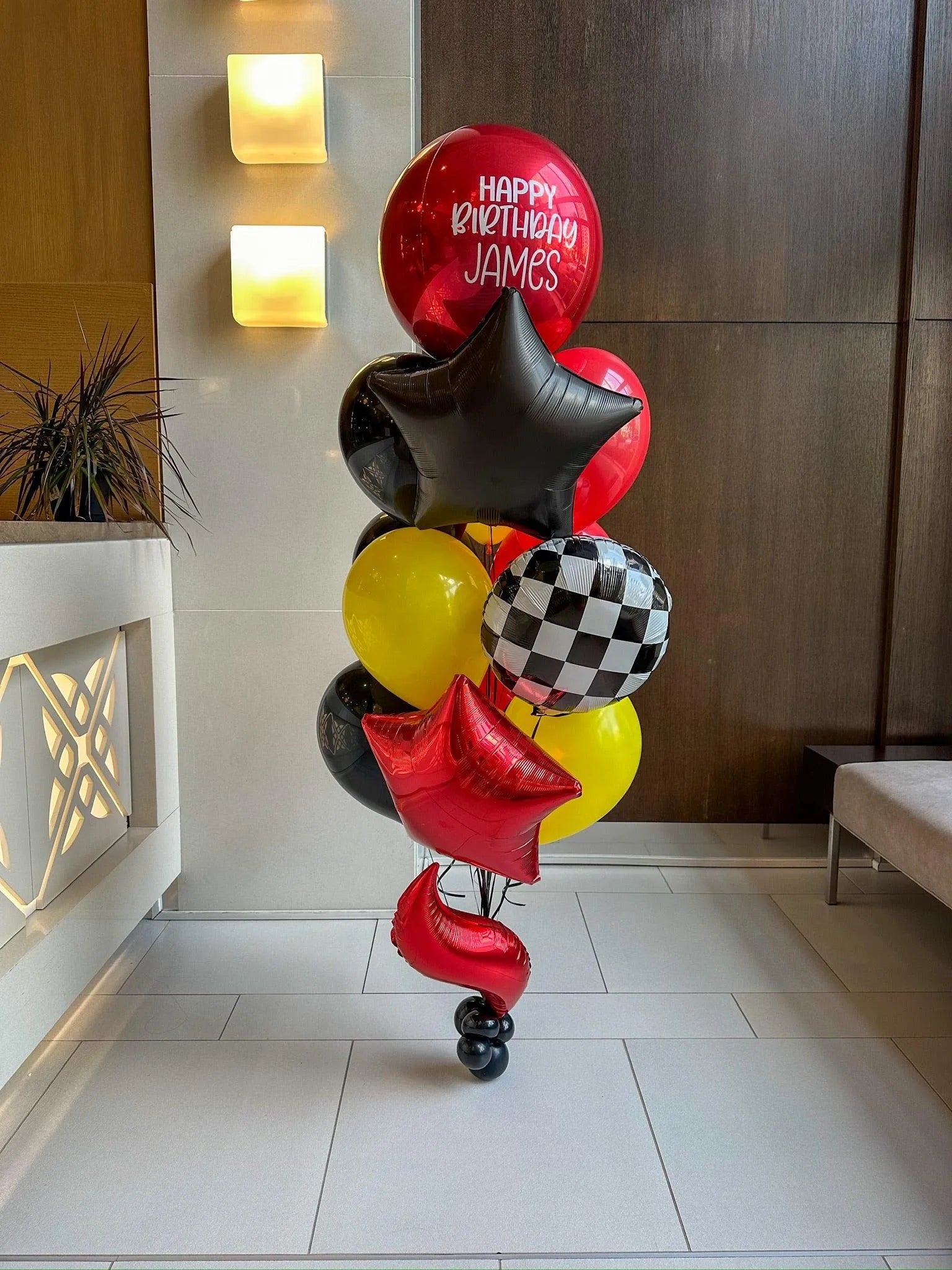 Racing Balloon Bouquet - Checkered flag – My Blush Peony