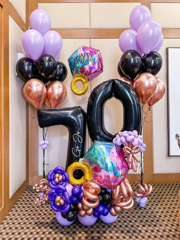 Jewel Maxi Balloon Bouquet Toronto | With Custom Number – My Blush Peony