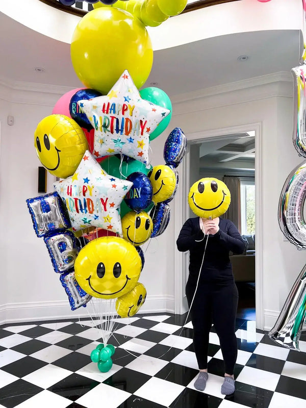Mega Bunch Happy Face - Smiling Balloon Decor for Events – My Blush Peony